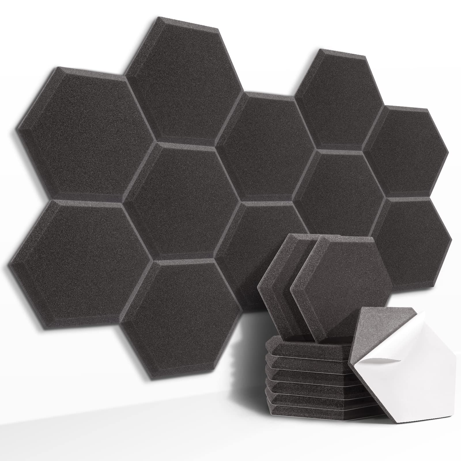 Buy HyFanStr 12 Packs Acoustic Foam Panels for Walls, Self Adhesive ...