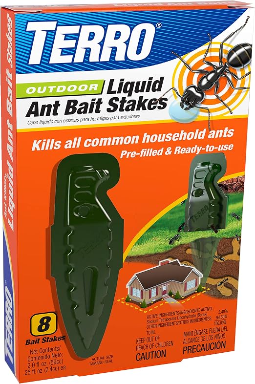 Amazon.com : TERRO T1813 Outdoor Ready-to-Use Liquid Ant Bait Stake Ant ...