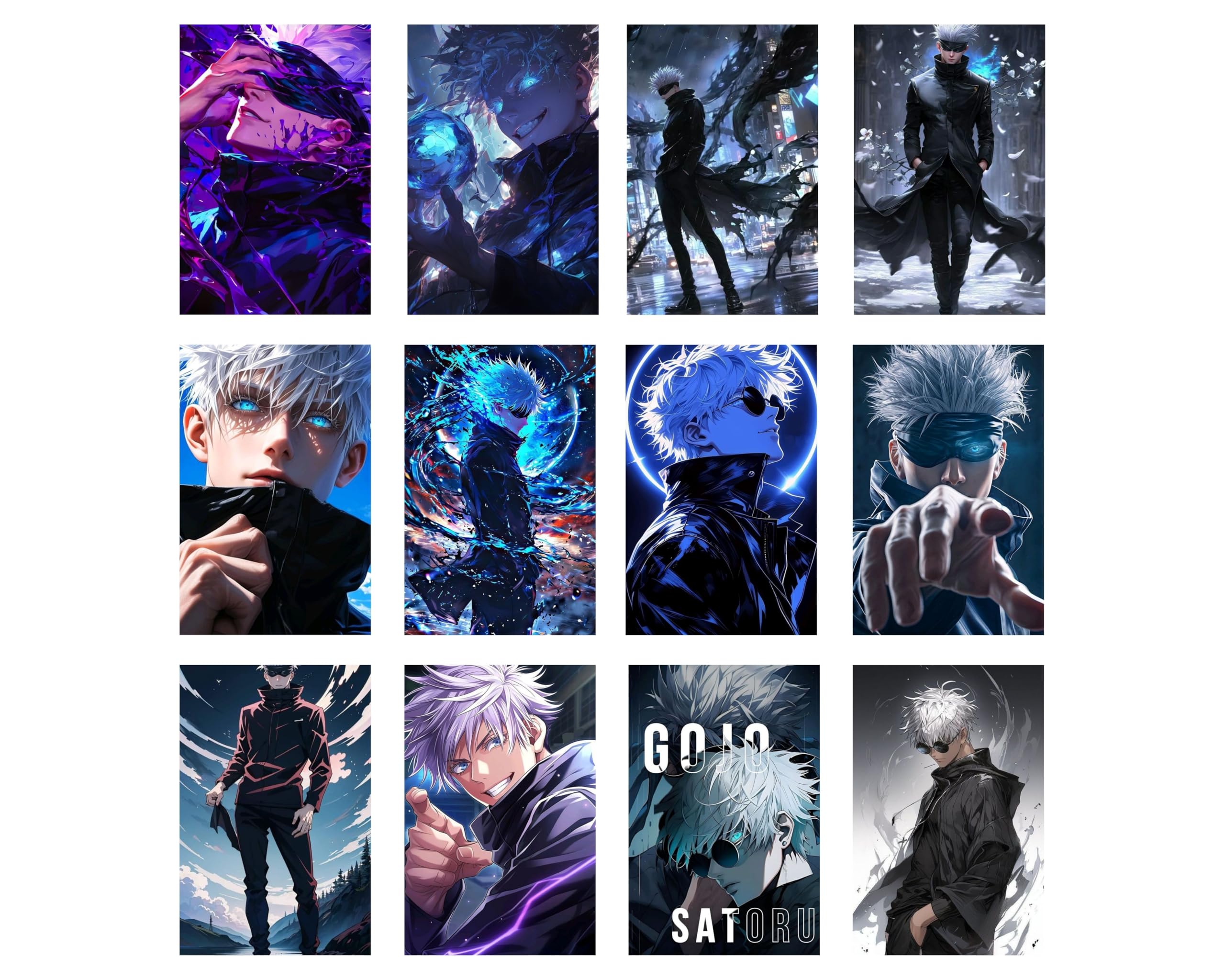 Posters Inc Set of 12 Anime Gojo Posters for Wall, Home Decoration ...