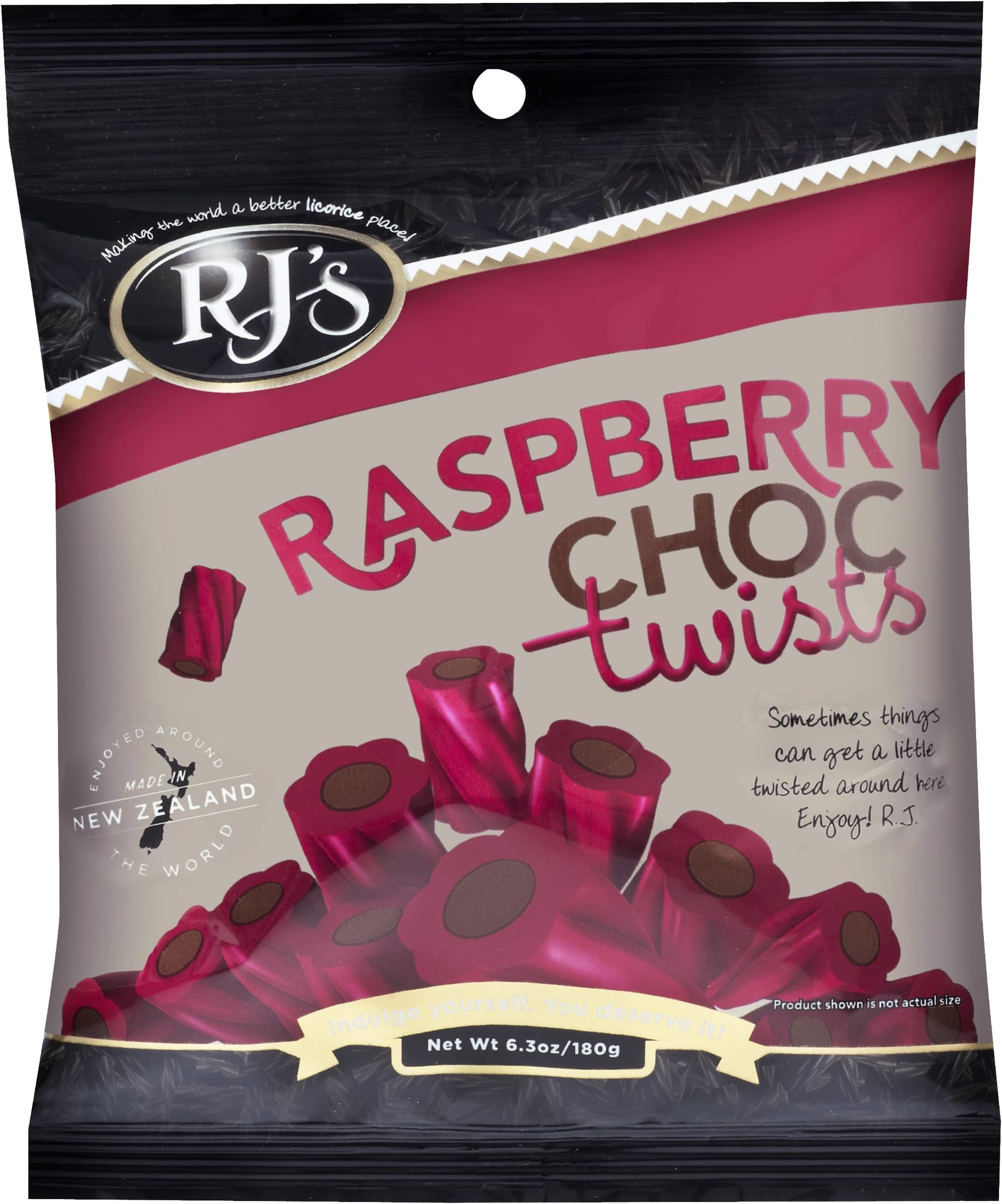 Amazon.com : RJ's Licorice Chocolate Twists, Raspberry, 5 Count ...