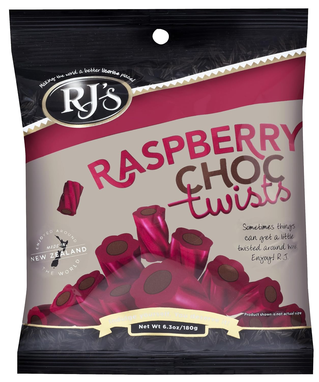 Amazon.com : RJ's Licorice Chocolate Twists, Raspberry, 5 Count ...