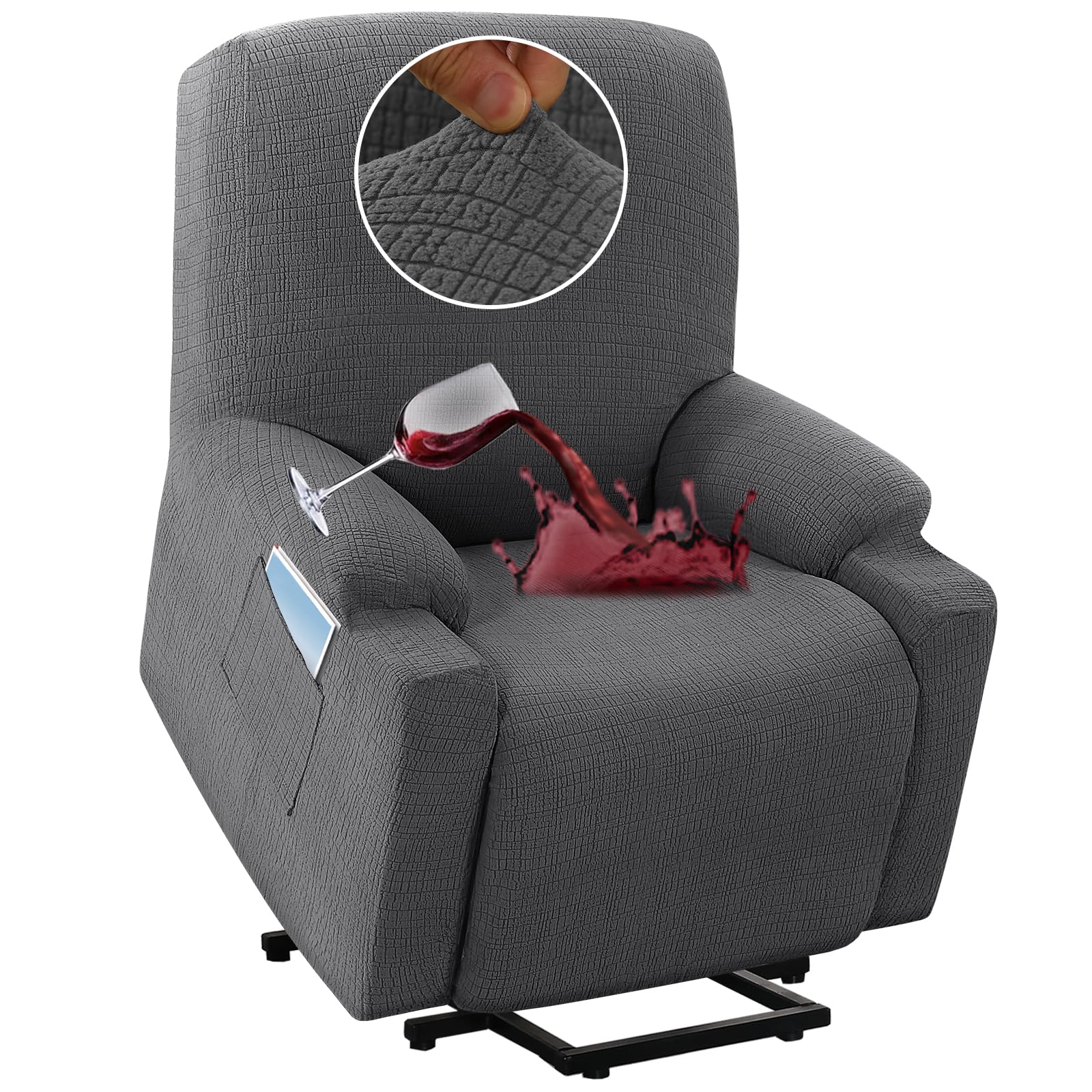 Amazon.com: H.VERSAILTEX 100% Waterproof Stretch Couch Cover Recliner ...