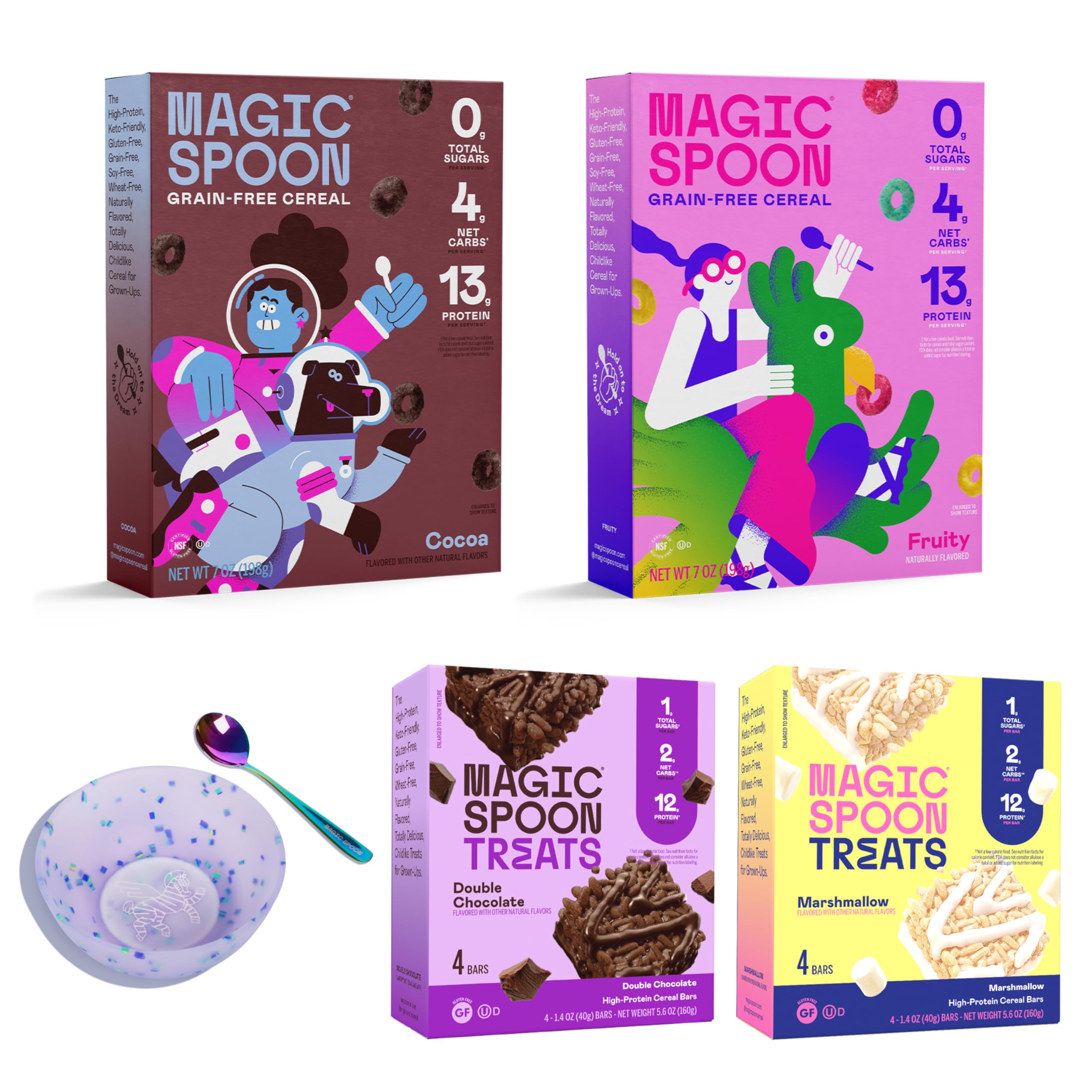 Amazon.com: Magic Spoon Ultimate Starter Pack - 1 Box Fruity, 1 Box of ...