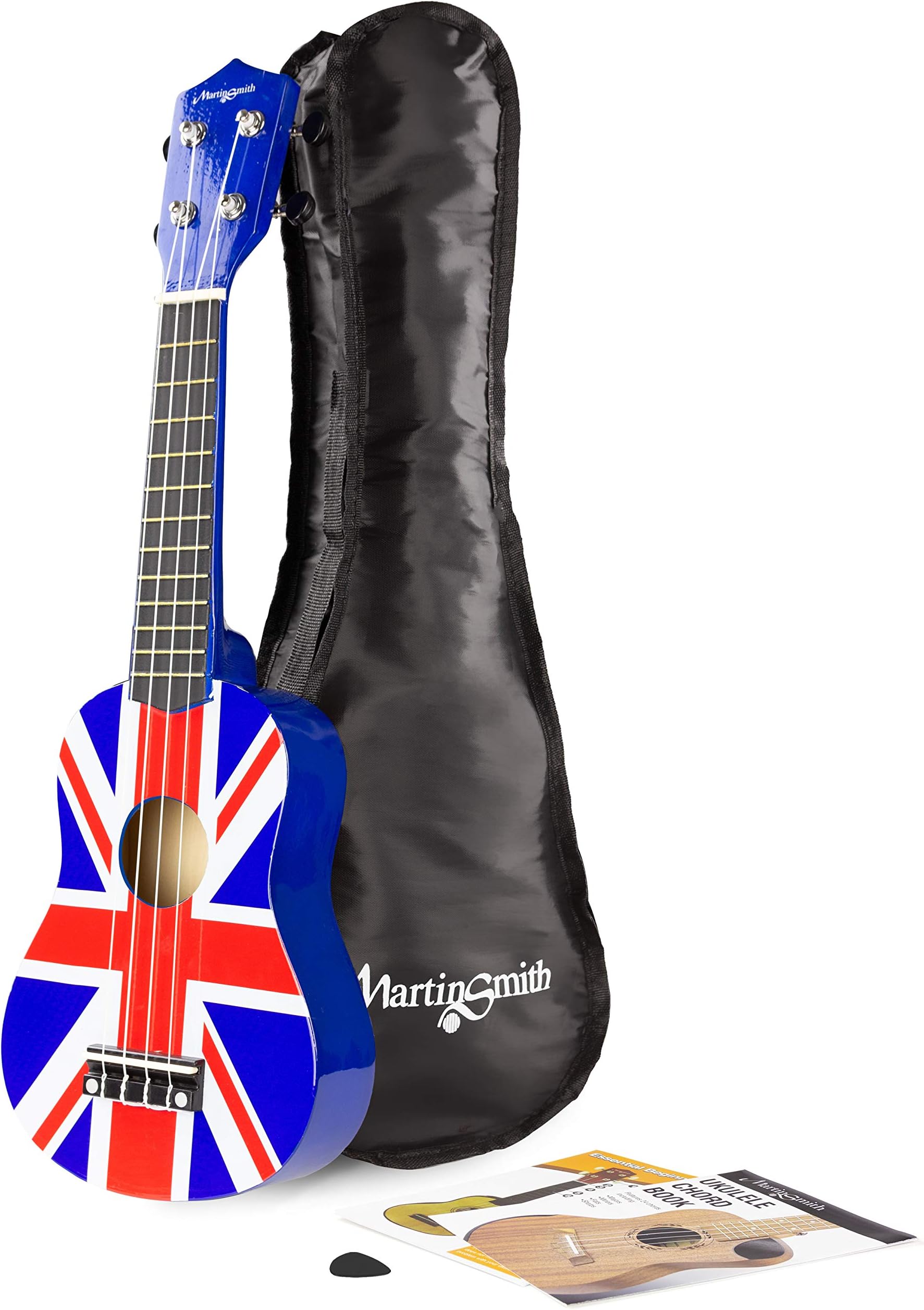 Martin Smith Soprano Ukulele with Ukulele Bag and Union Jack Design ...