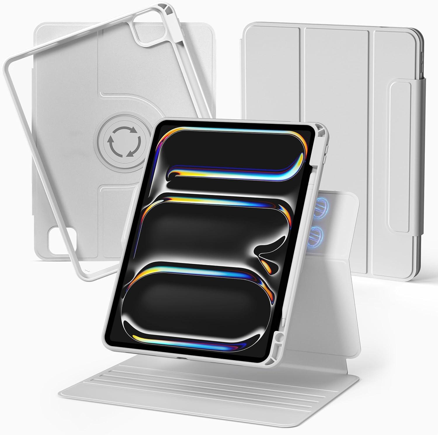 Amazon.com: Rotatable Case for iPad Pro 13 inch 2024 (M4),Detachable ...