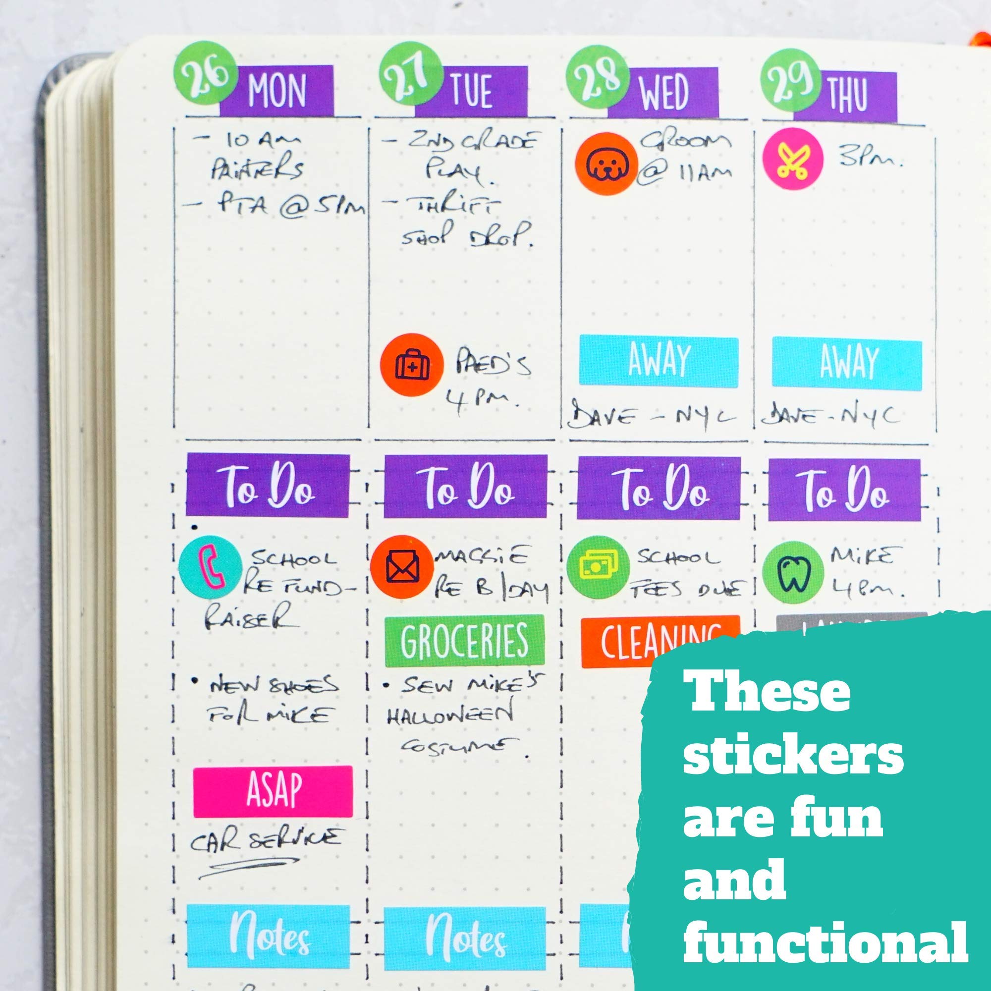 Practical Planner Stickers - Value Pack 48 Sheets, 6 Months of ...