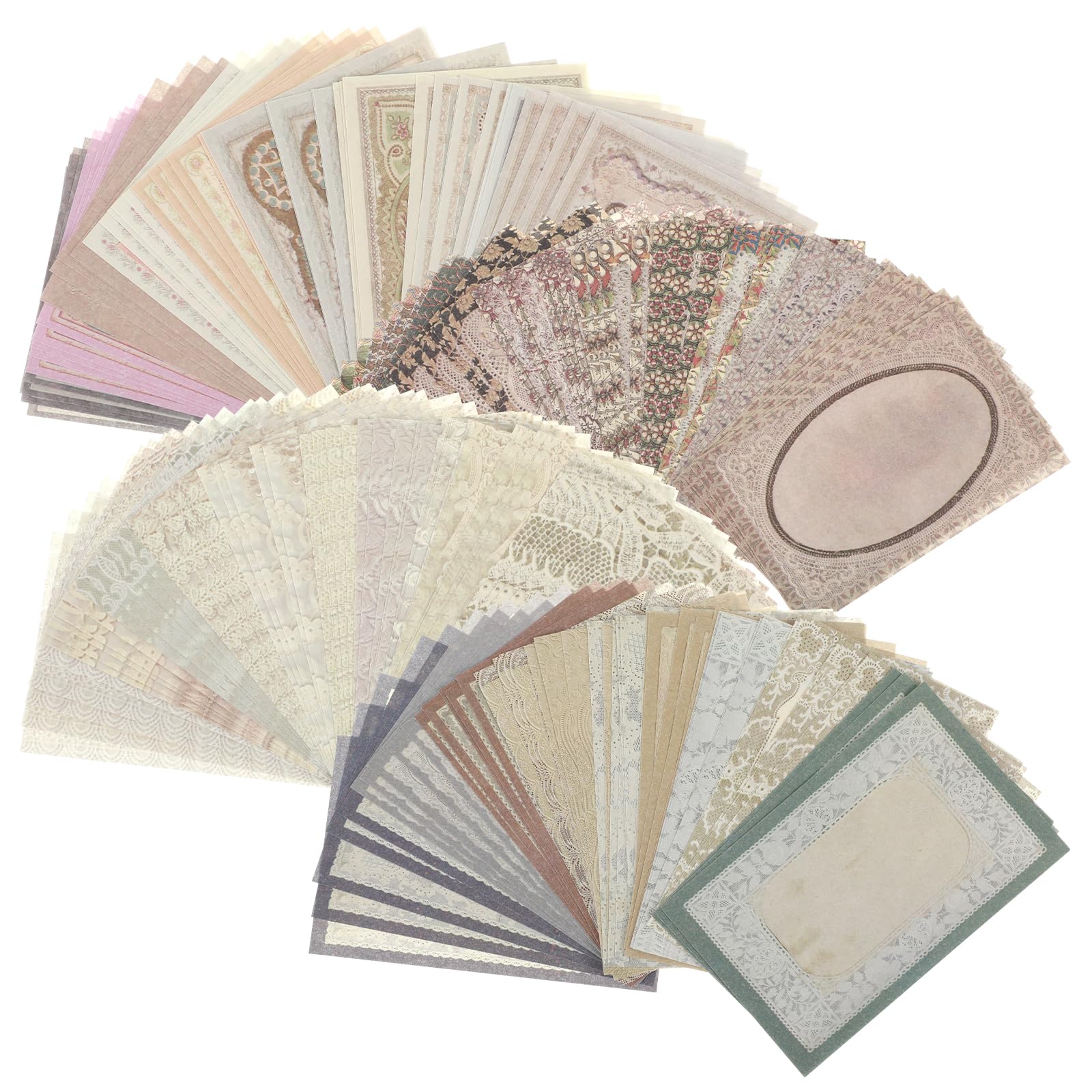 200 Sheets Scrapbook Paper Lace Edged Scrapbook Stationery Paper ...