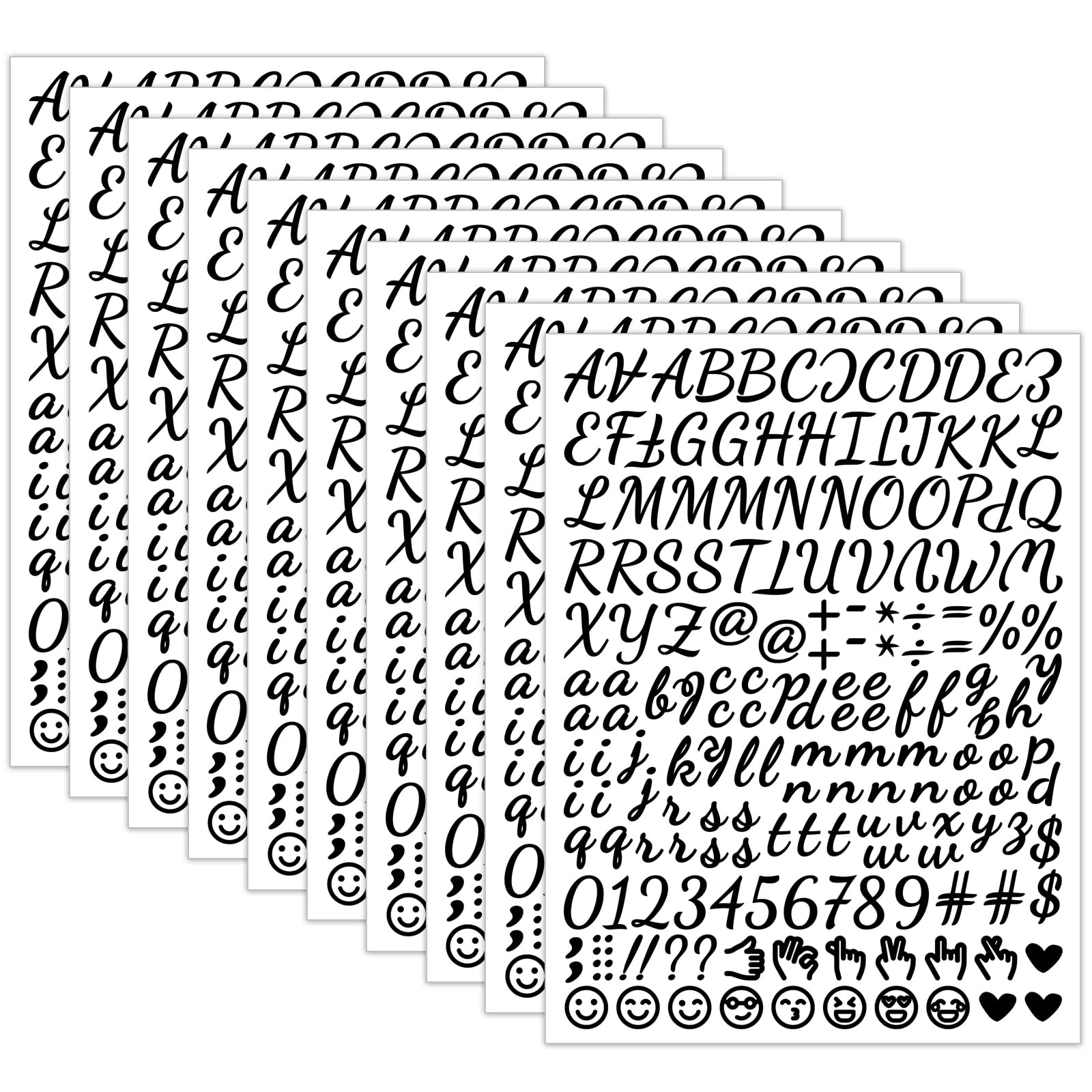 Amazon.com: 1730 Alphabet Letter Stickers, 10 Sheets Self Adhesive ...