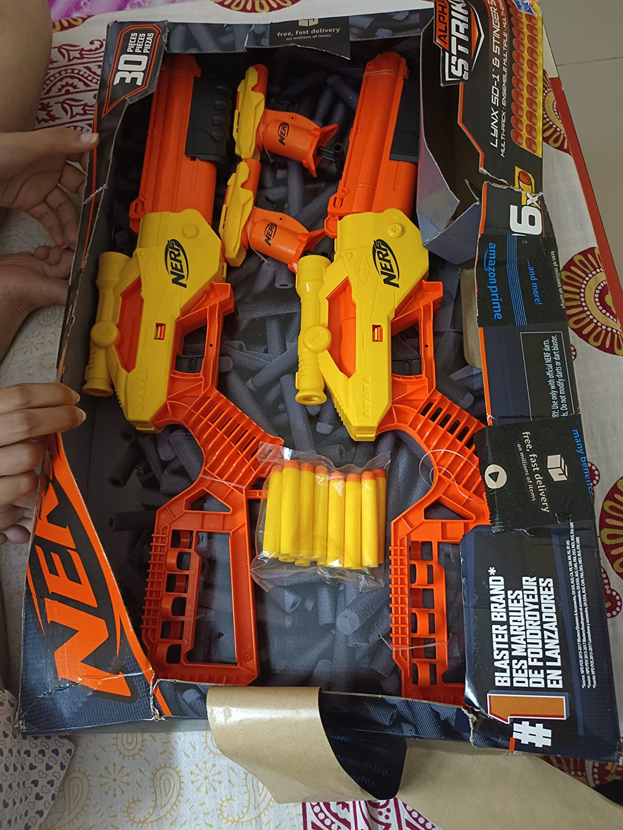 Nerf Alpha Strike Lynx SD-1 and Stinger SD-1 Multi-Pack, 4 Blasters and ...