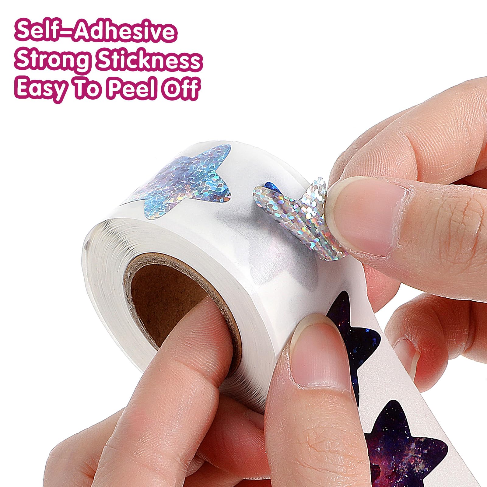 Snapklik.com : AOZUO 500 PCS Glitter Star Stickers For Kids Reward, 1 ...
