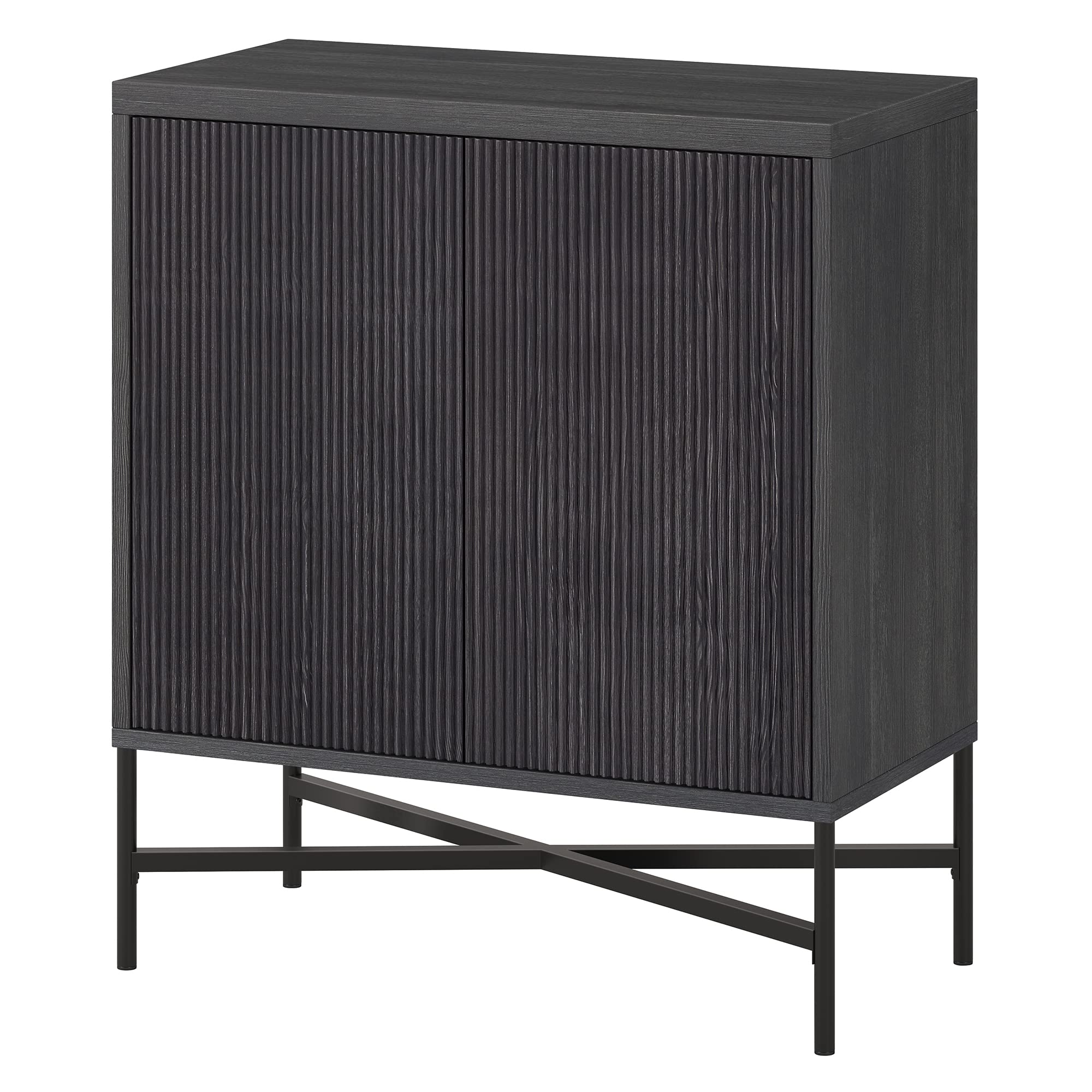 Henn&Hart Brighton Accent Cabinet, 28" Wide, Dark Gray
