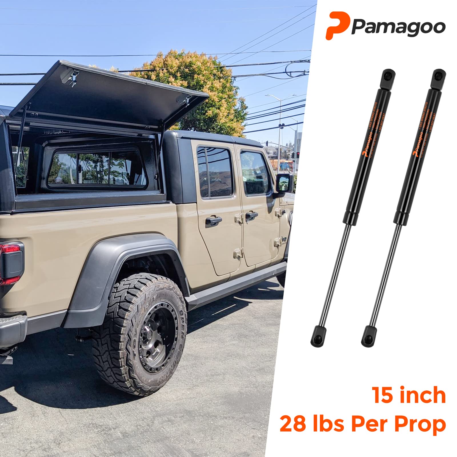 Snapklik.com : 15 Inch Gas Spring 28 Lbs Gas Strut C16-21825, 15" Gas ...