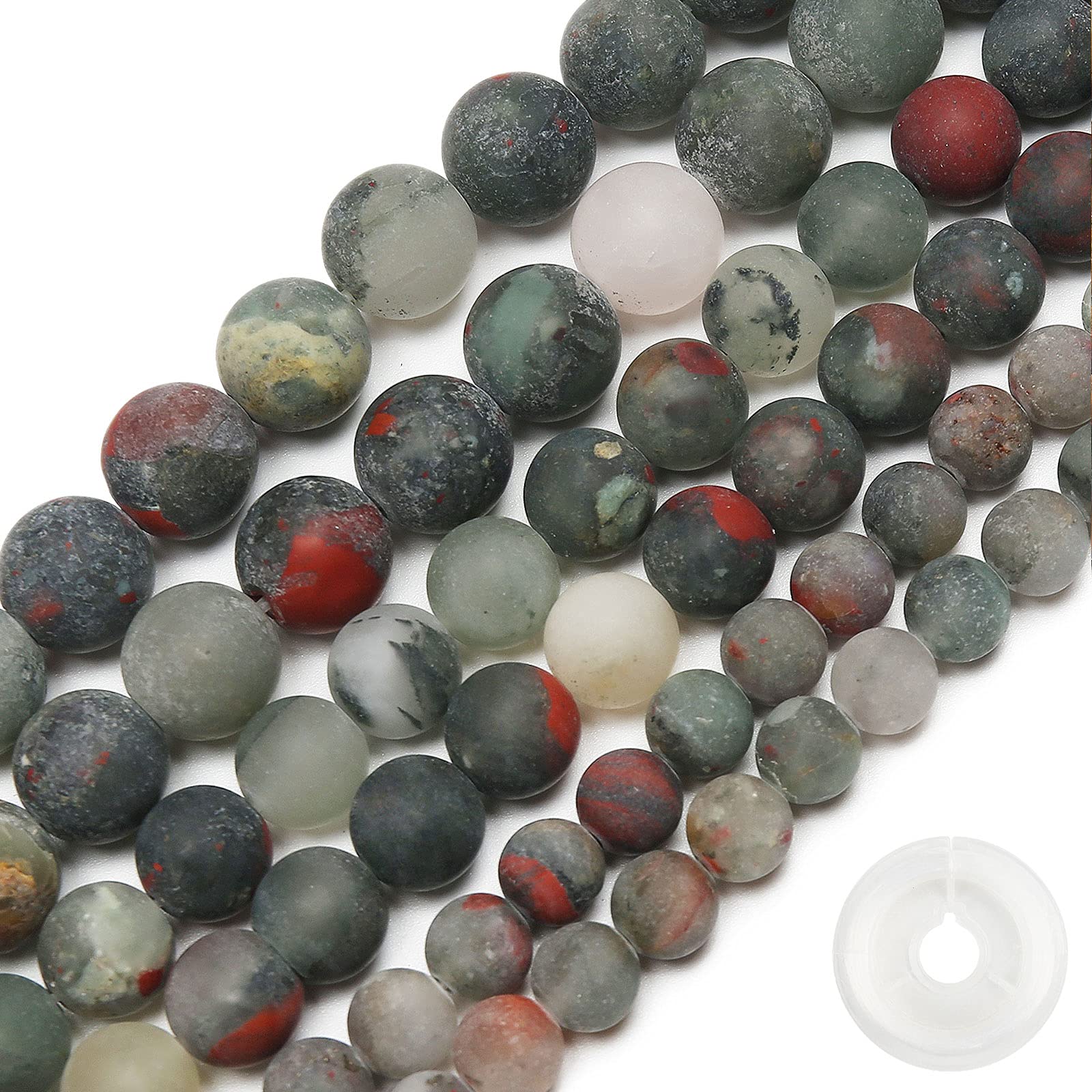 Amazon.com: Natural Matte African Bloodstone Beads, 6MM Round Frosted ...