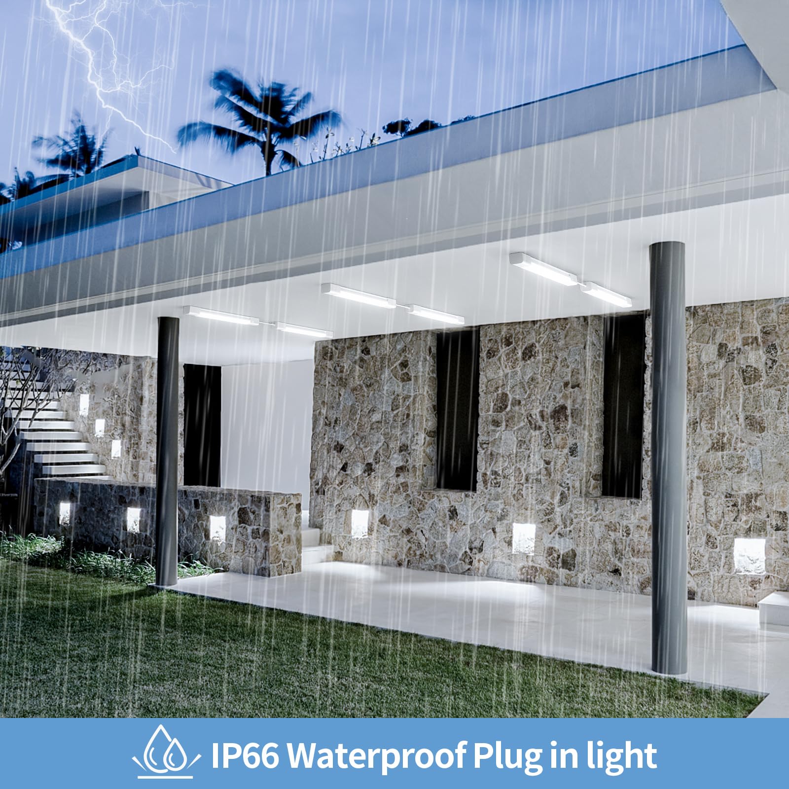 Snapklik.com : Plug In Ceiling Light 5000K 16W LED Tube Lights