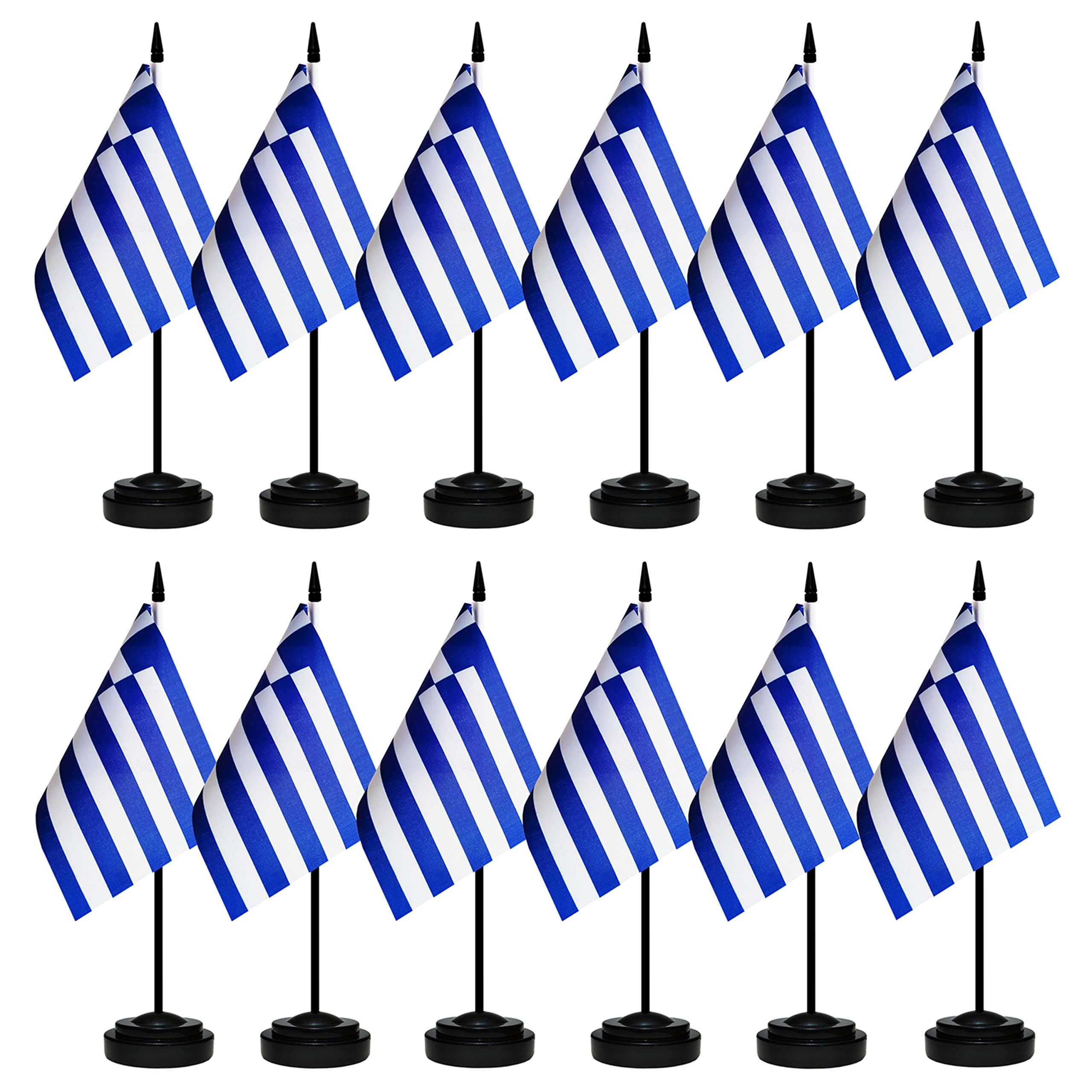 Amazon.com: 12 Pack Greece Desk Flags Set, Greek Small Mini Table ...