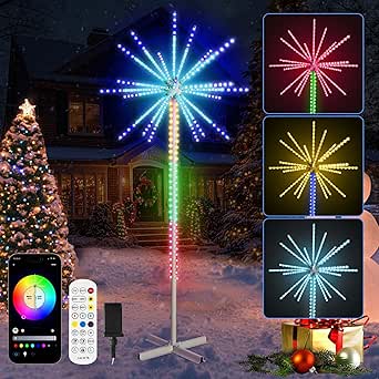 Amazon.com: LiuZpatial Led Fireworks Lights Outdoor, 9 FT 270 LEDs ...