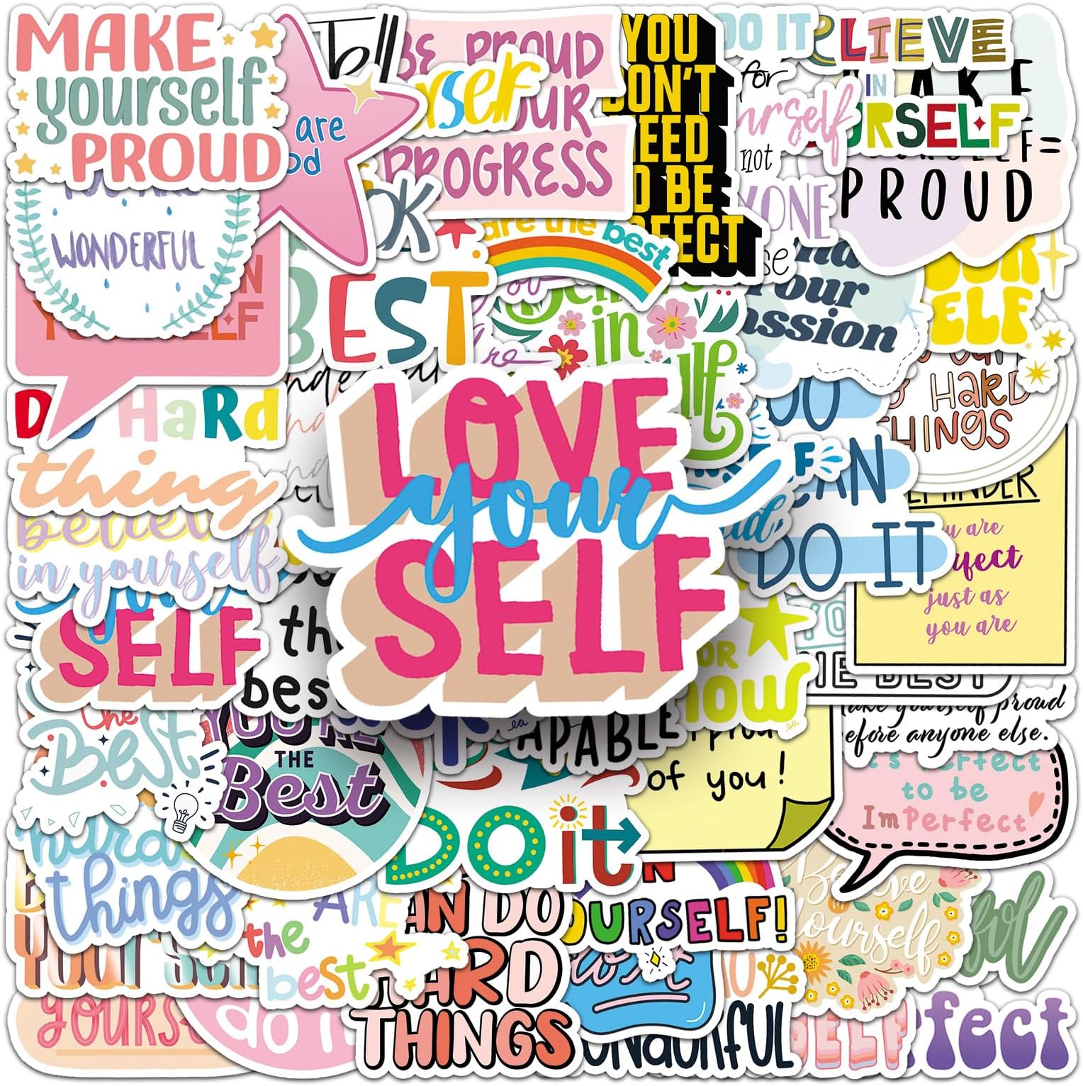 Amazon.com: HomSeon 200 Pcs Motivational Stickers, Inspirational Quotes ...