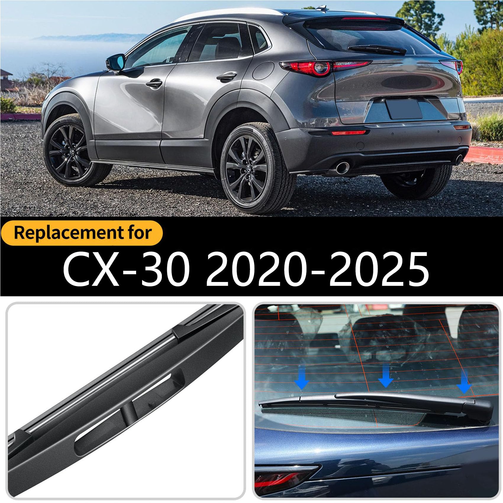 Snapklik.com : Rear Wiper Blade Assembly, Back Windshield Wiper Blades ...