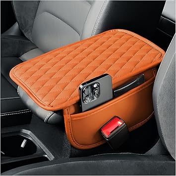 Amazon.com: carleef Arm Rest Cover for Car,Leather+Memory Foam Center ...