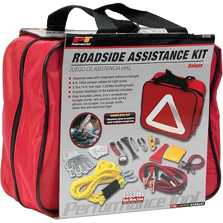 Amazon.com: Thrive Roadside Emergency Car Kit (104 Pieces) - Car ...