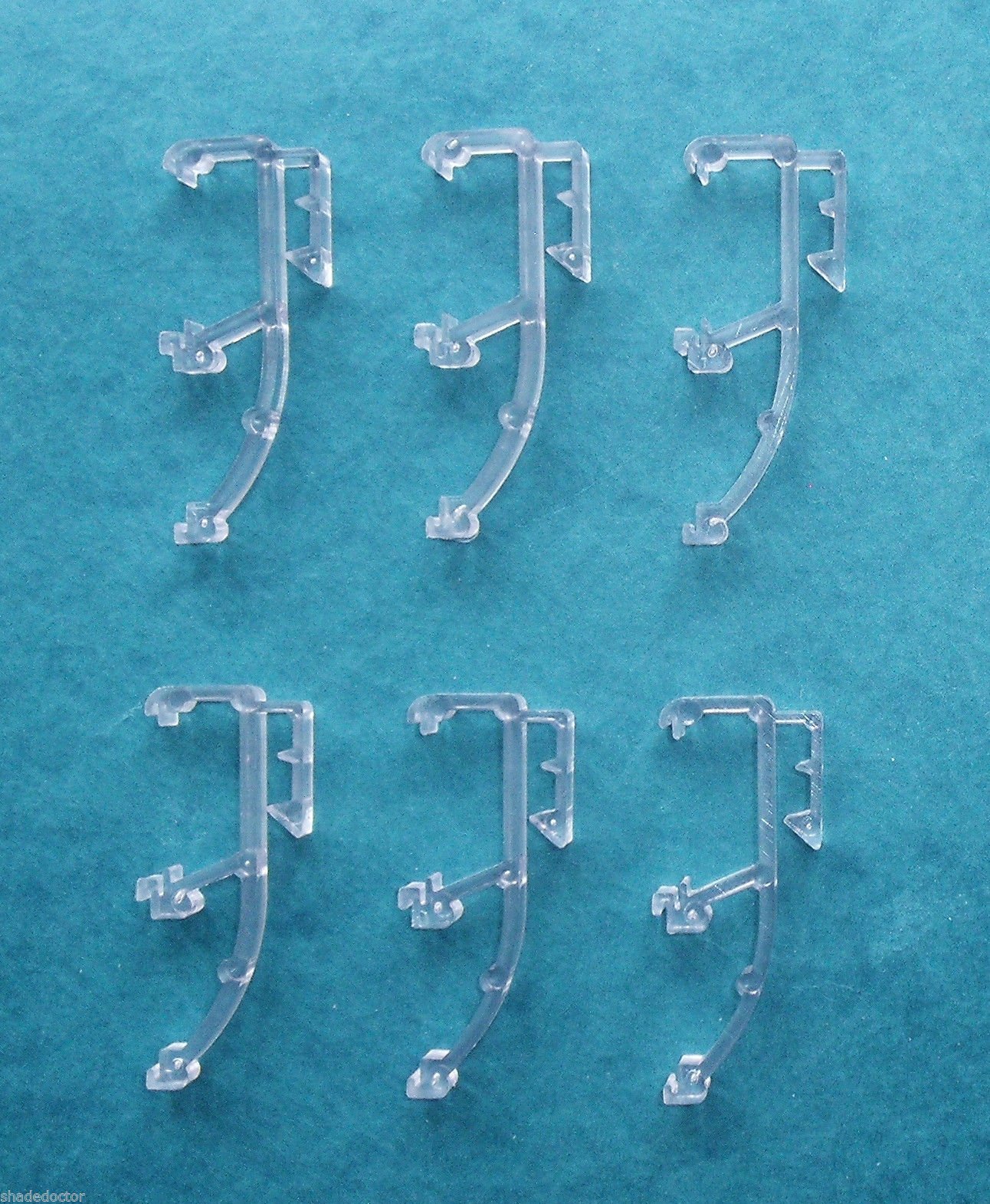 Amazon.com: Six Pack 1" Double Slat CLEAR VALANCE RETAINER CLIPS for ...