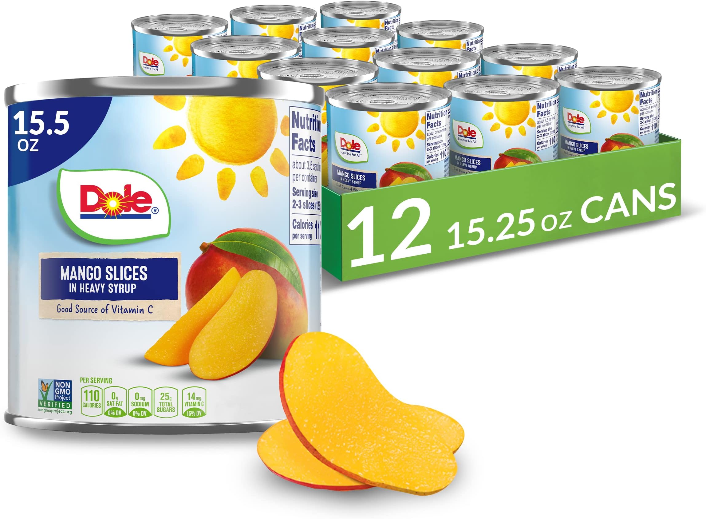 Amazon.com : Dole Canned Fruit, Mango Slices in Heavy Syrup, Gluten ...