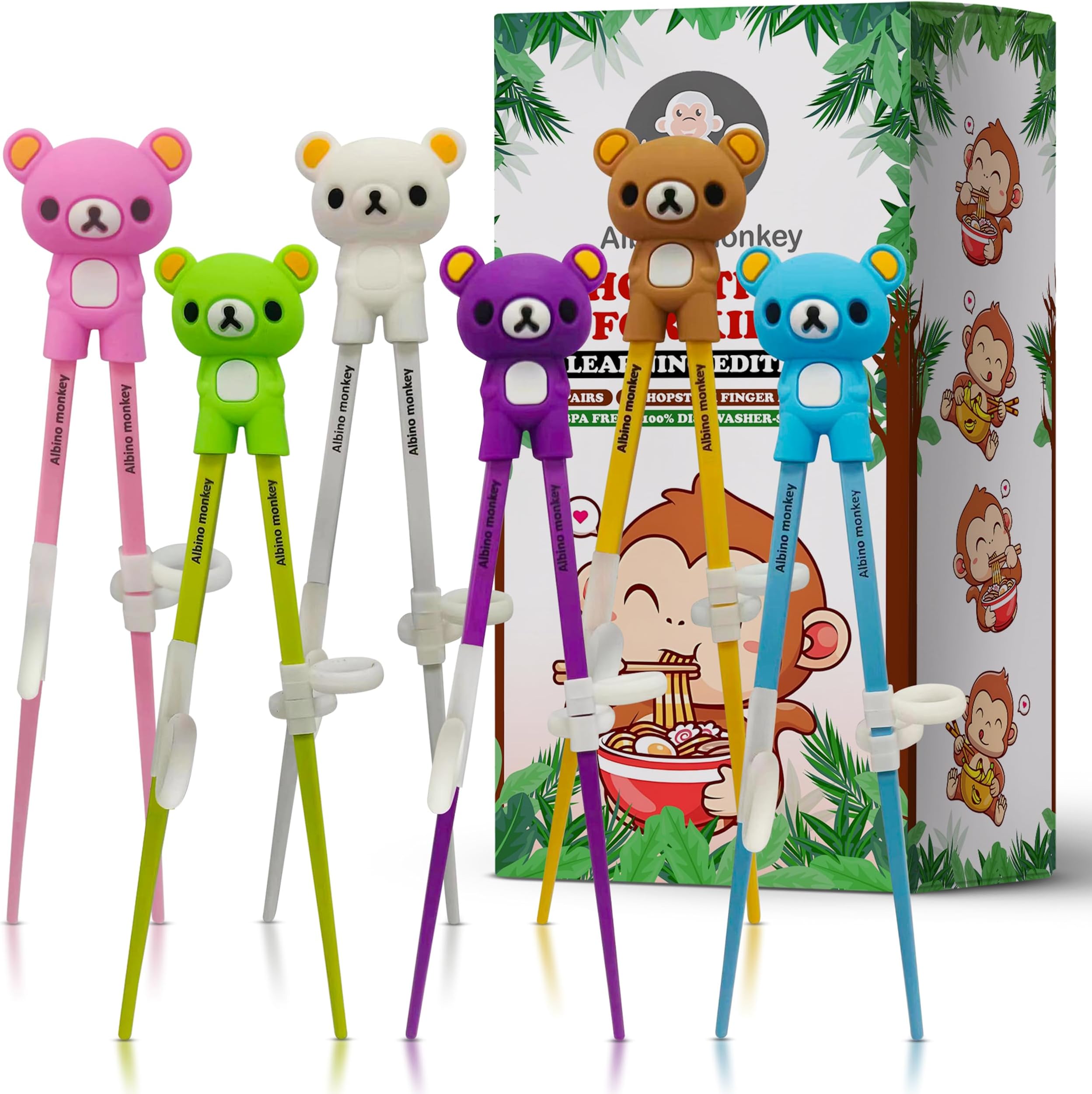 Amazon.com: Training chopsticks for kids adults and beginners - 5 Pairs ...