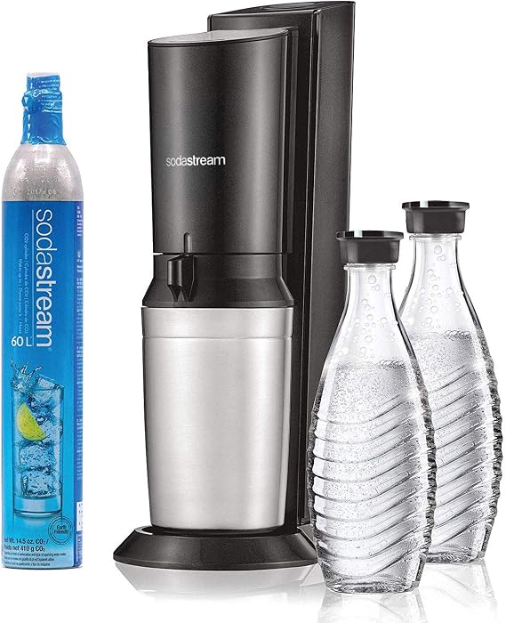 SodaStream Aqua Fizz Sparkling Water Machine (Black) with Co2 & Glass ...