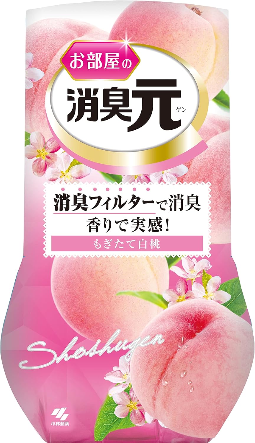 Amazon | お部屋の消臭元 もぎたて白桃 消臭芳香剤 部屋用 置き型 400ml 小林製薬 | 消臭元 | 置き型