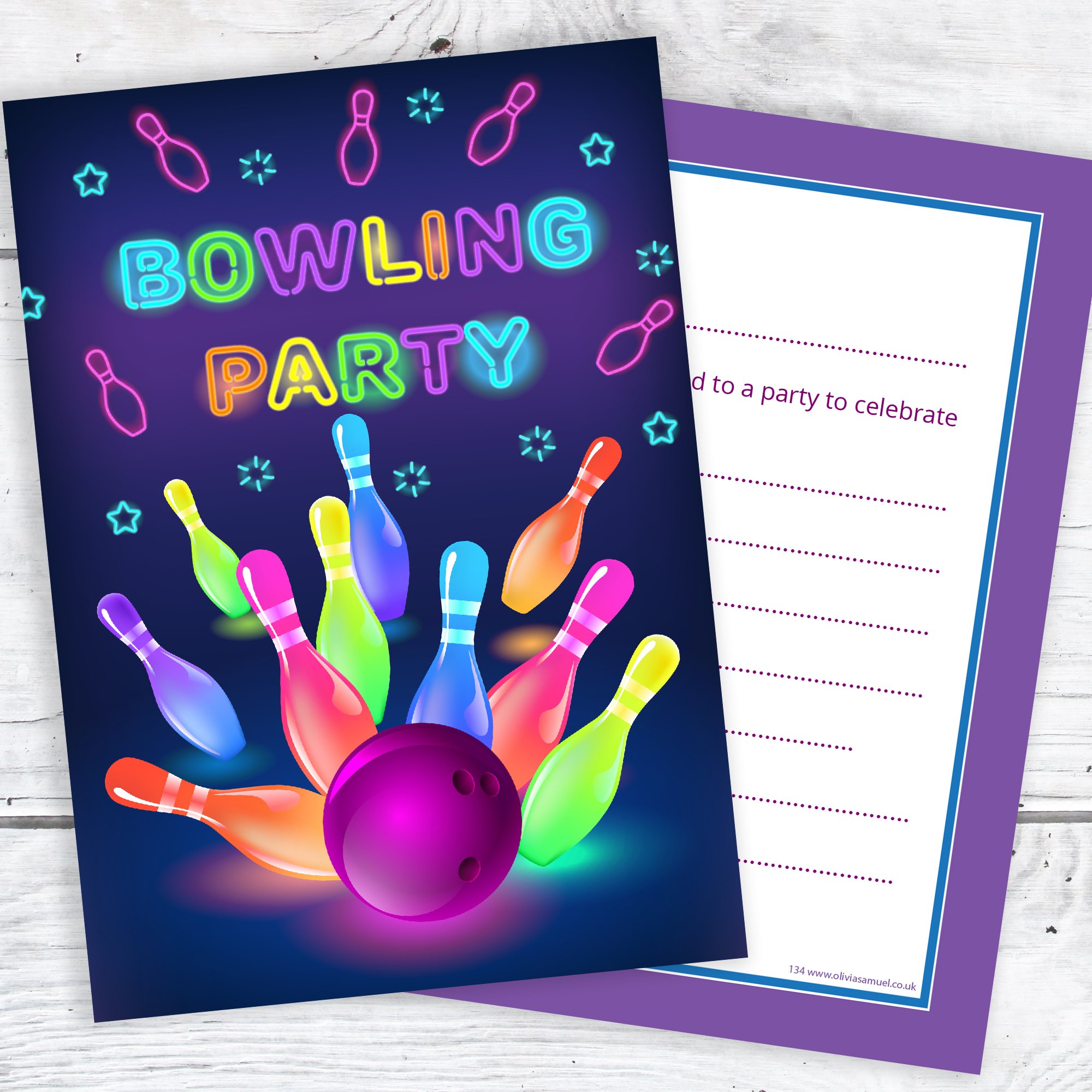 Bowling Birthday Party Invitation Bowling Birthday Party Invitations