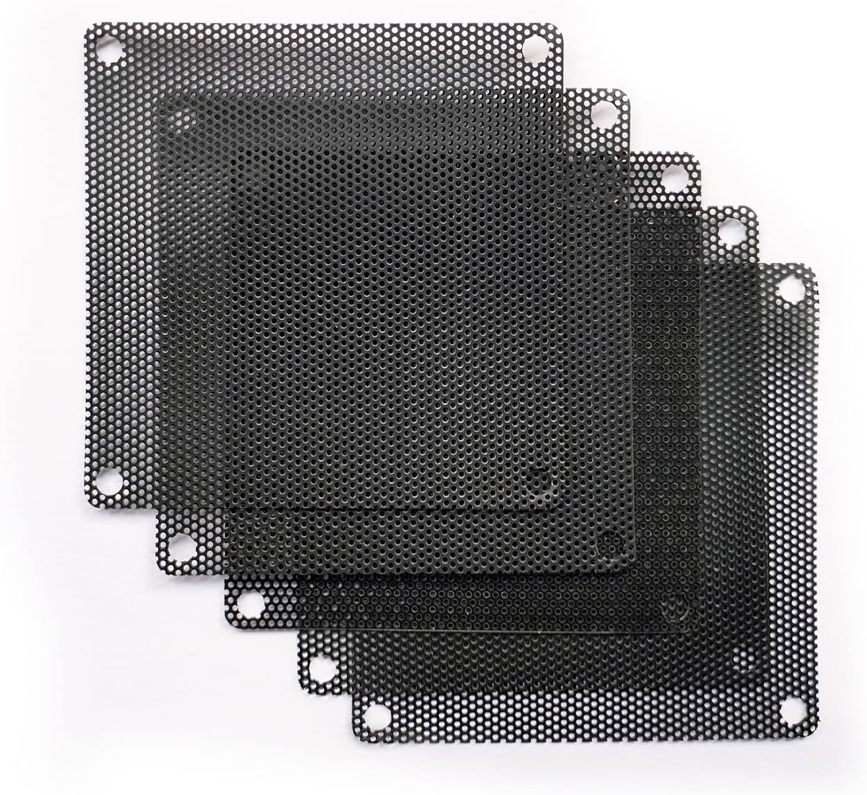 80mm 8cm PVC PC Cooler Fan Dust Filter Case Cover Computer Mesh Black ...