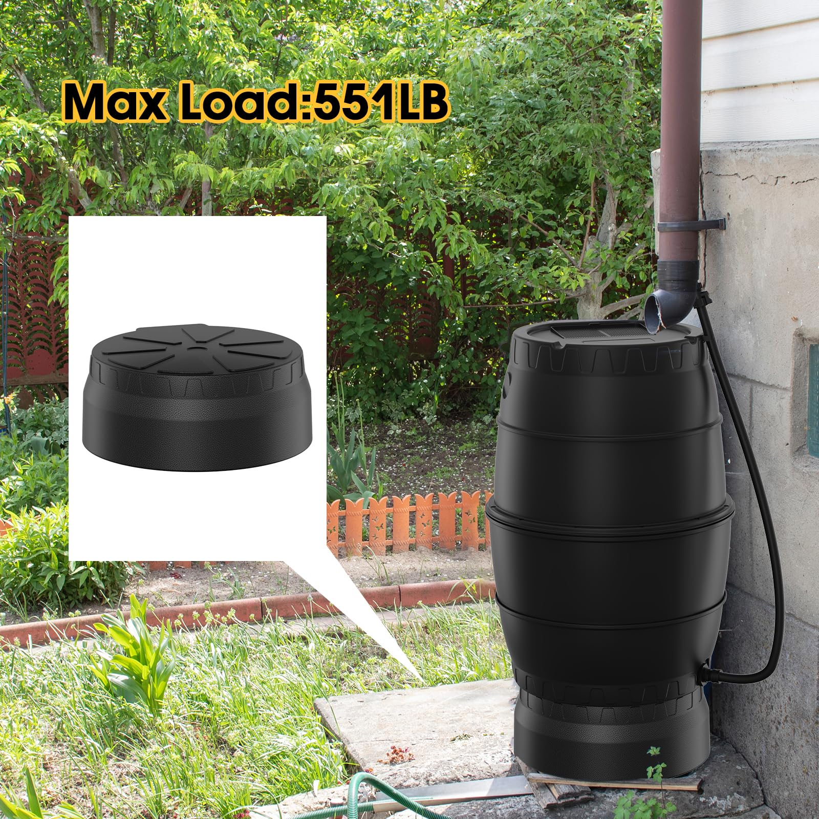 Snapklik.com : Durable Rain Water Collection Barrel Stand