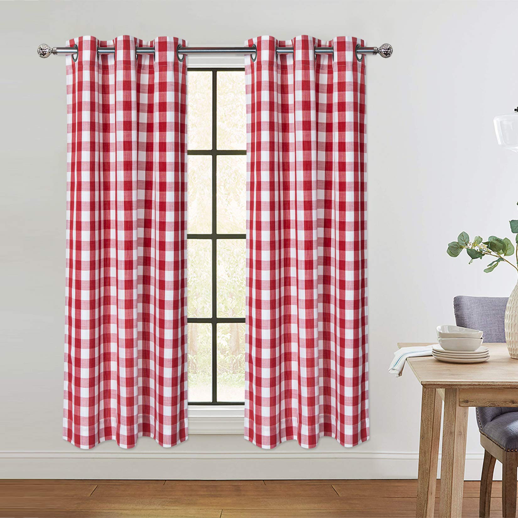 Red Gingham Curtains