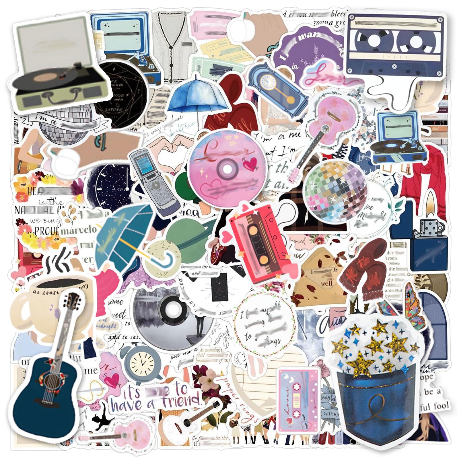 GWAWG 150Pcs Pop Singer Stickers, Popular Singer Decal, Waterproof ...