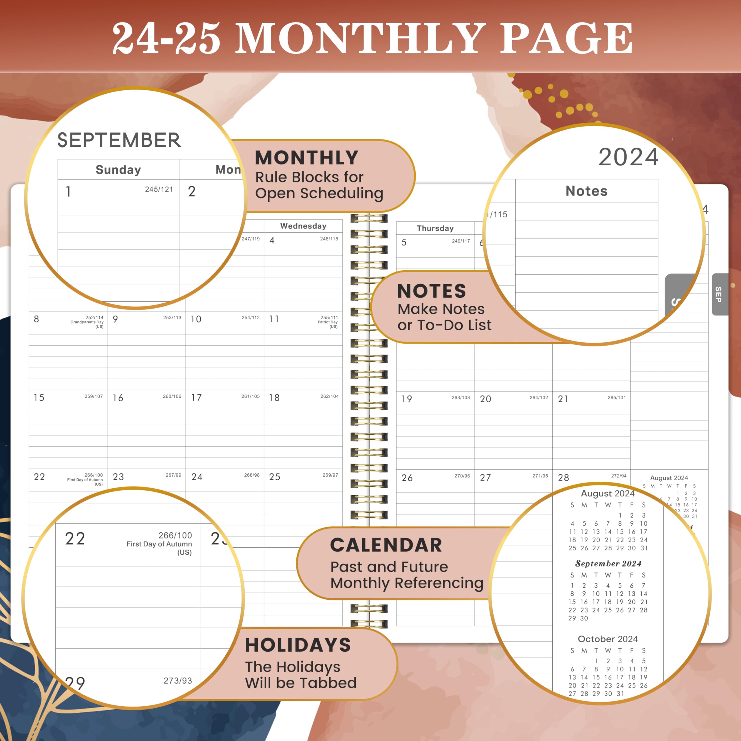 Snapklik.com : Academic Planner - 2024-2025, July 2024 To June 2025, 8 ...