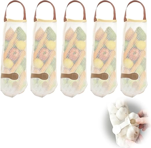 Amazon.com - Mesh Produce Bags, 5 Pcs 15 Inch Long Hanging Net Bag ...
