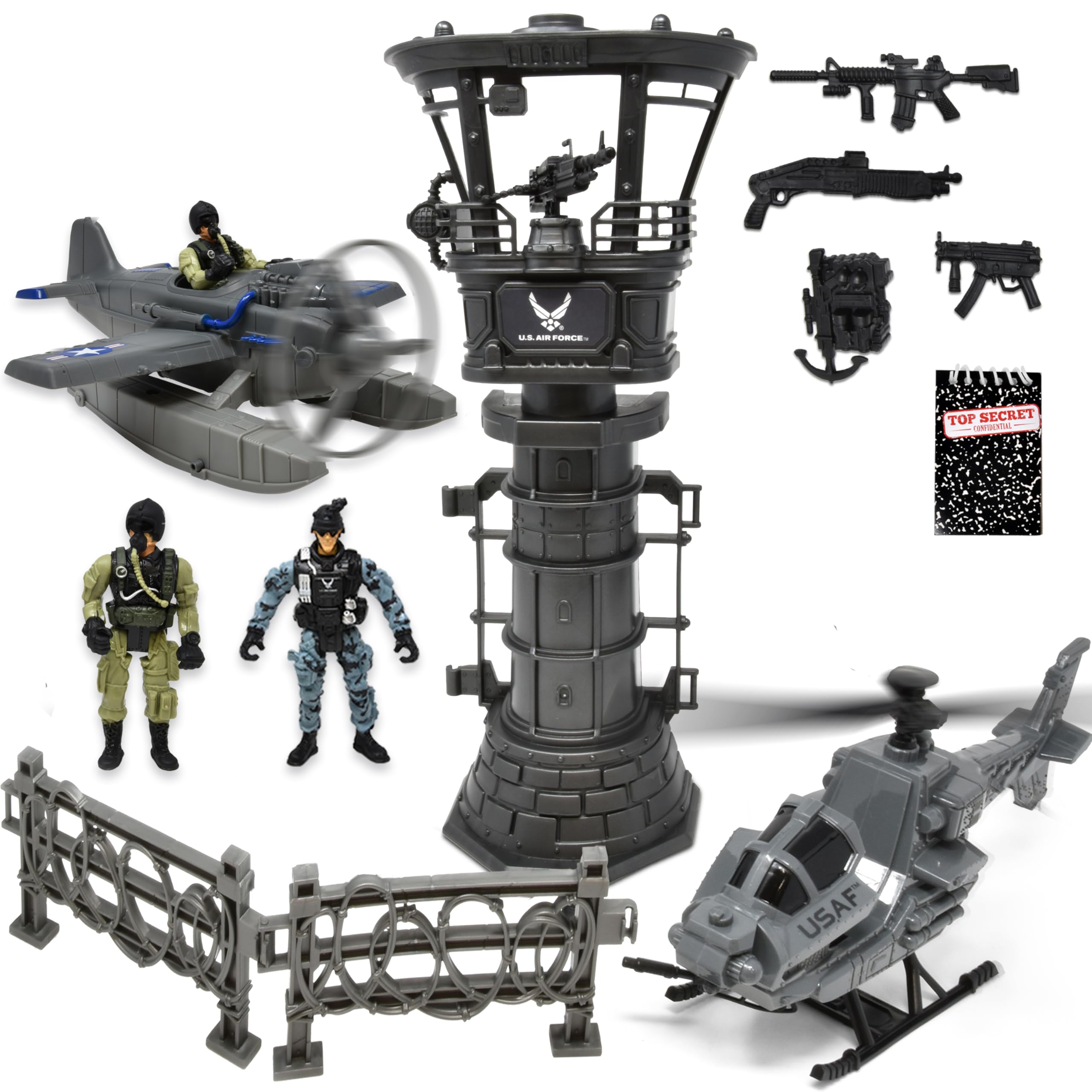 Amazon.com: US Air Force Military Air Base Toy with Soldier Action ...