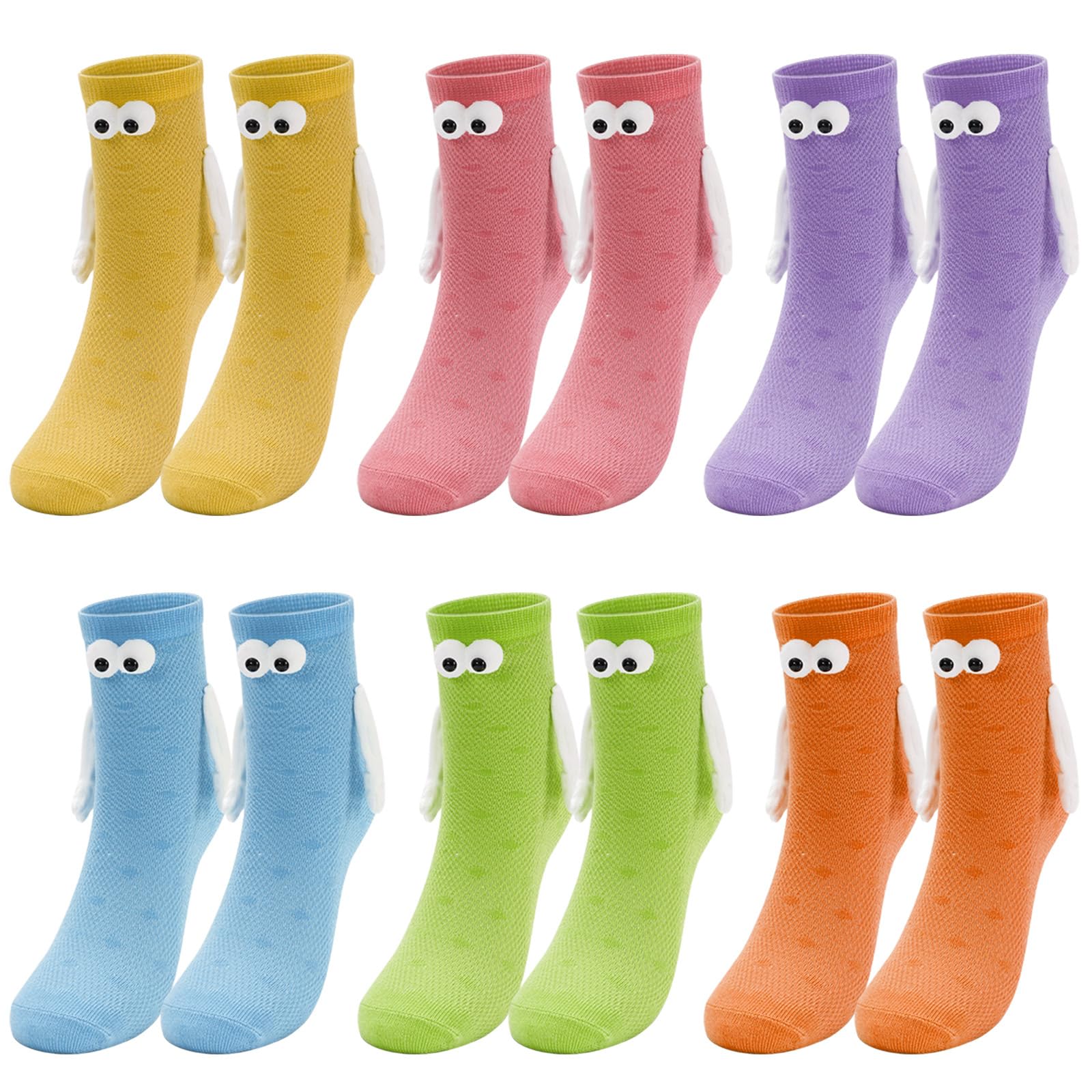 Amazon.com: JarThenaAMCS 6 Pairs Magnetic Holding Hands Socks Novelty ...