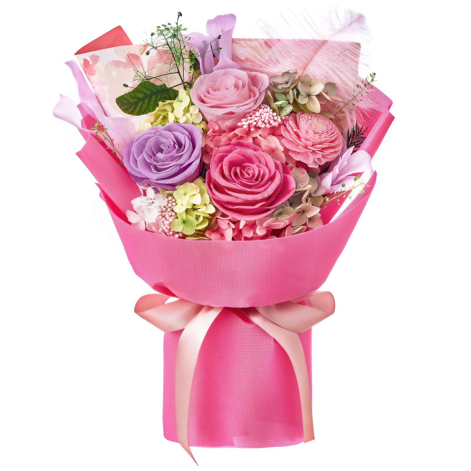 Amazon.com: Beaulasting Roses Flowers Bouquet Natural Preserved Roses ...