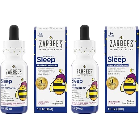 Amazon.com: Zarbee's Kids Sleep Supplement Liquid with 1mg Melatonin ...