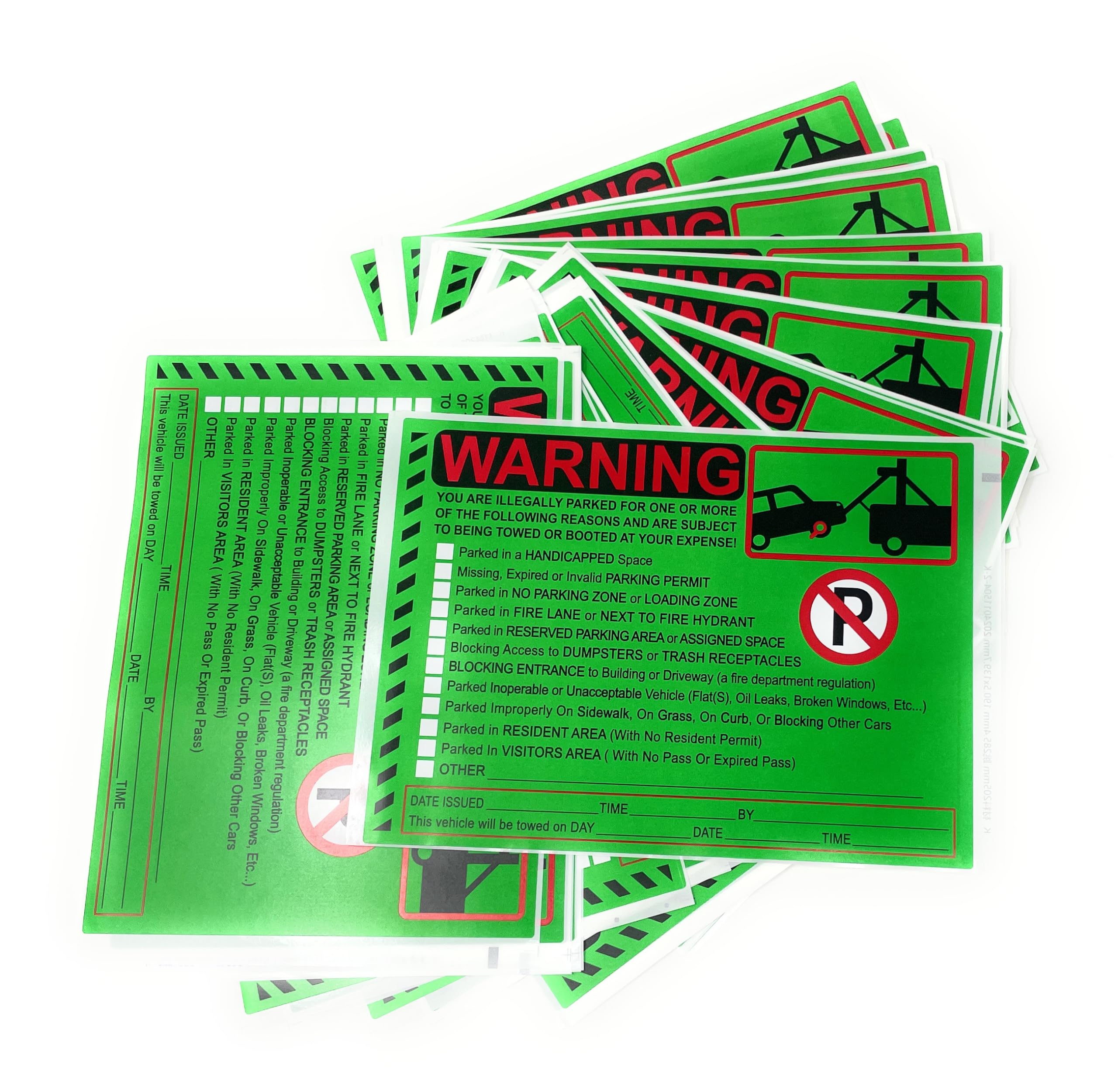Hard Remove Labels SmartSign Bilingual Parking Violation Stickers - 50 ...
