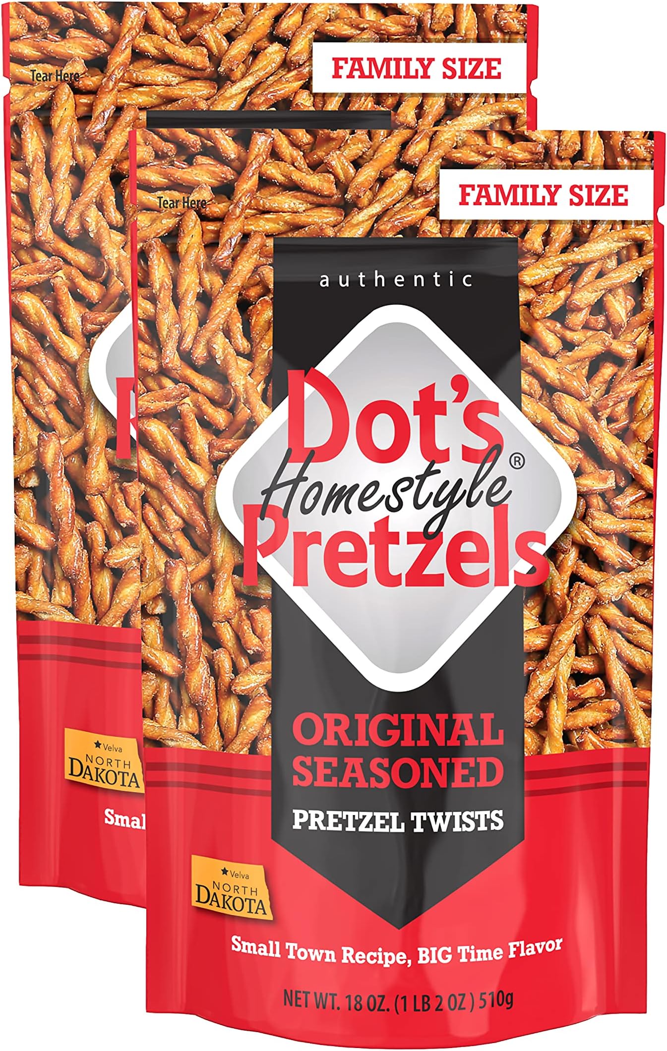 Amazon.com: Dot's Homestyle Pretzels 18 Ounce Family Size Original ...