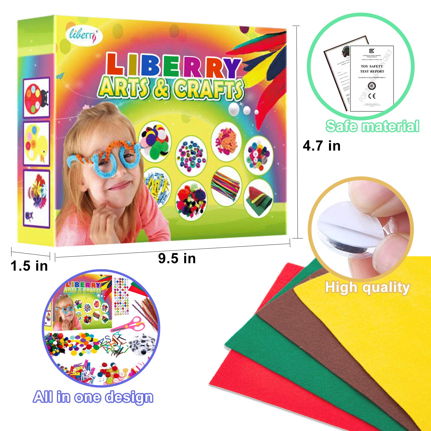 Buy Liberry Arts and Crafts for Girls & Boys Ages 4-12, All-in-One Kids ...
