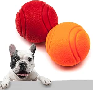 2x 5cm Dogs High Bouncing Rubber Ball – Solid Core – Interactive ...