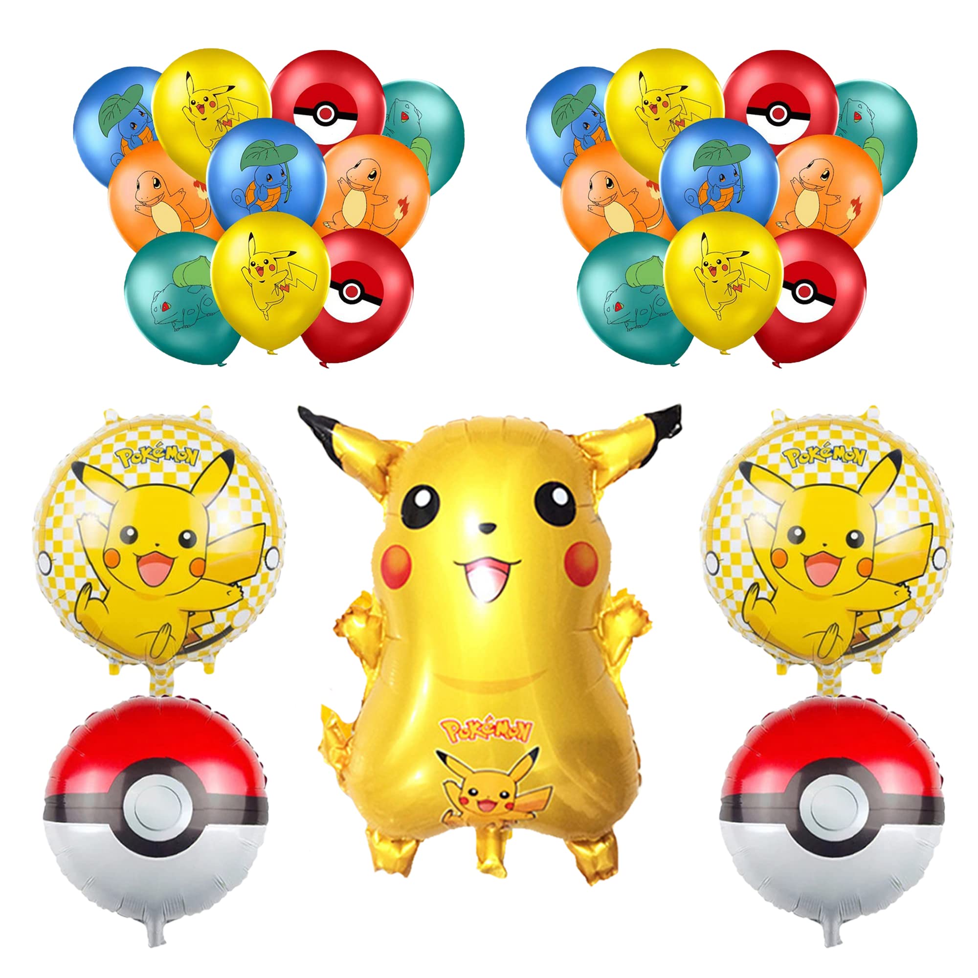 Buy Pikachu Birthday Decorations Pikachu Balloons Pikachu Aluminum Foil ...