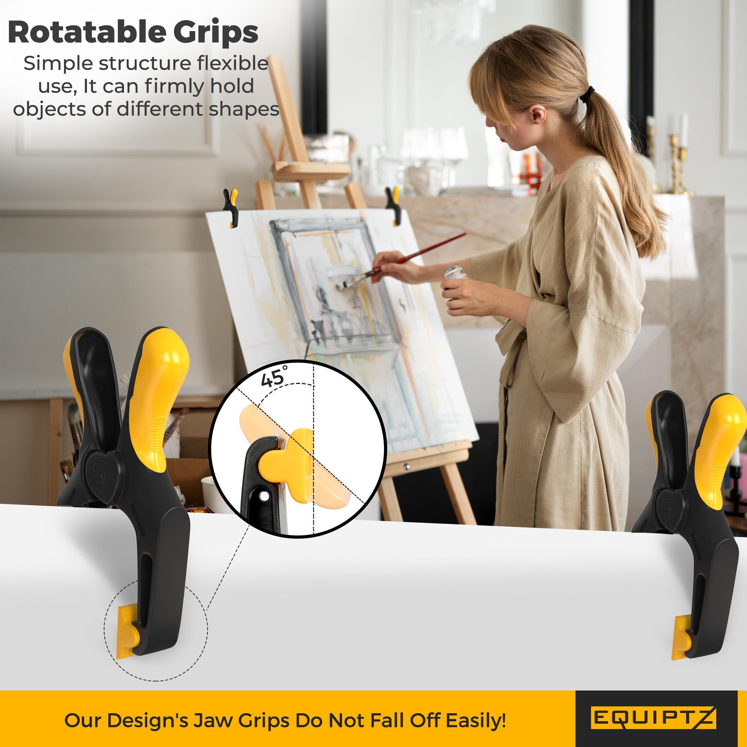 Snapklik.com : EQUIPTZ Small Spring Clamps 3 Inch - 20 Pack Clamps For ...