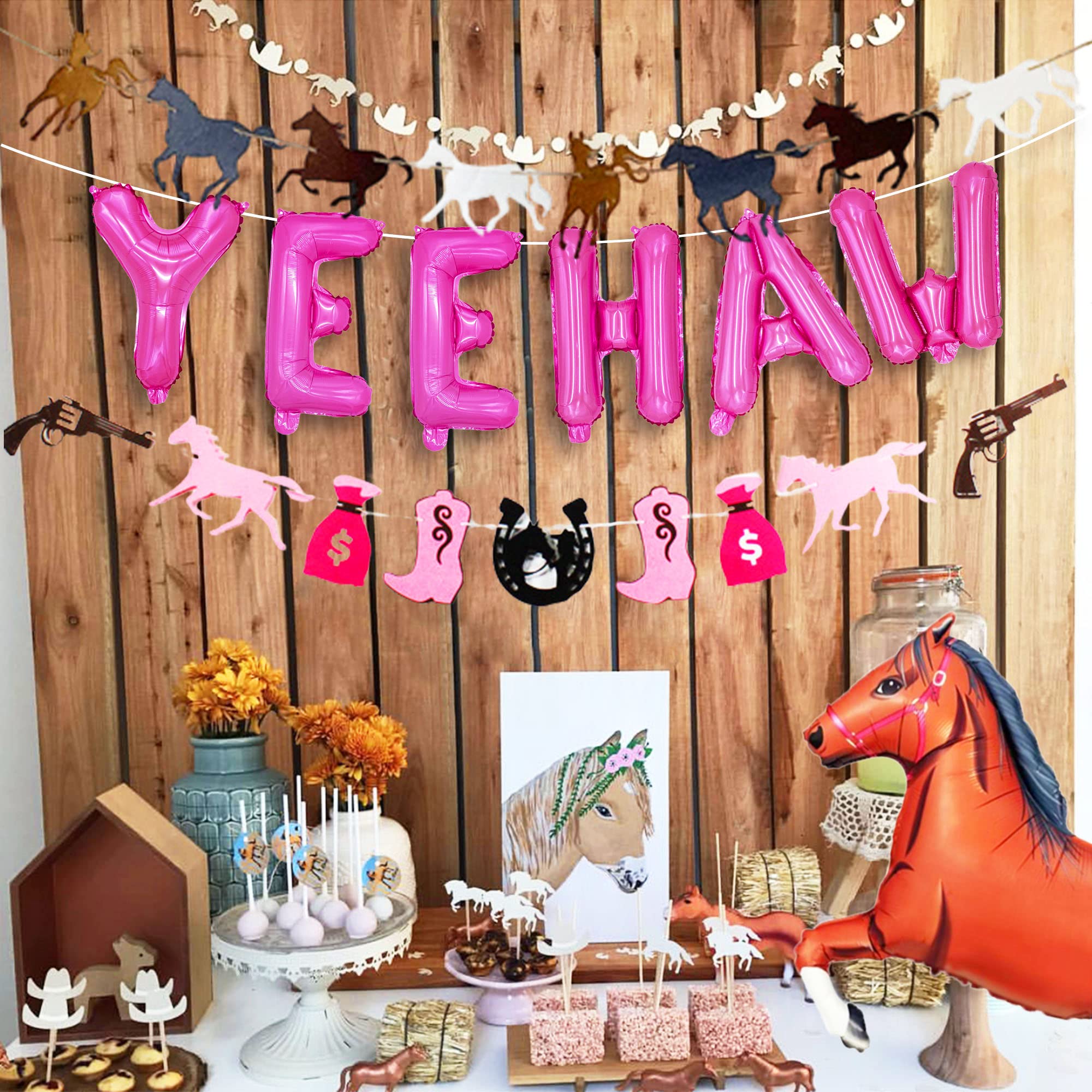 Laventy Yee Haw Balloons Yee Haw Banner Yee Haw Party | Desertcart ...