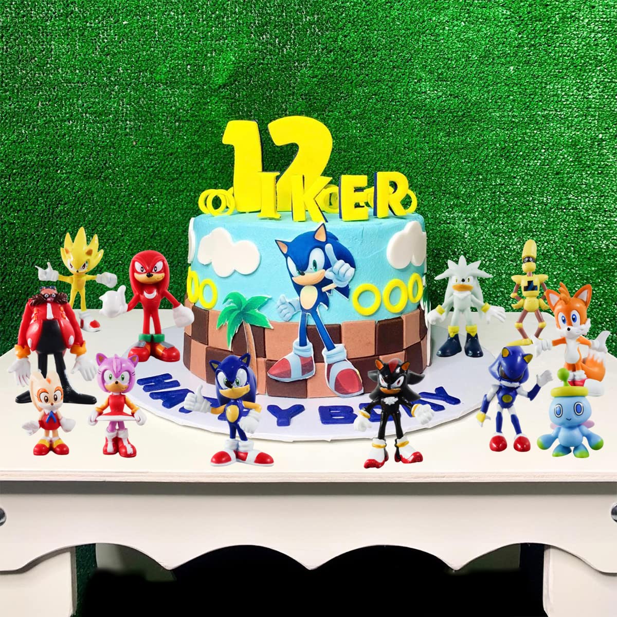 Snapklik.com : GeRRiT 12pcs Sonic Cake Toppers, Sonic Birthday Party ...