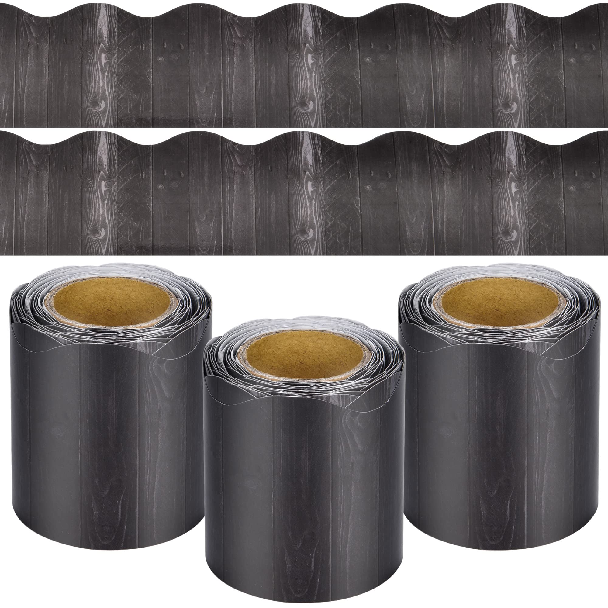 Snapklik.com : 99 Feet Black Wood Bulletin Board Border 3 Rolls Black ...