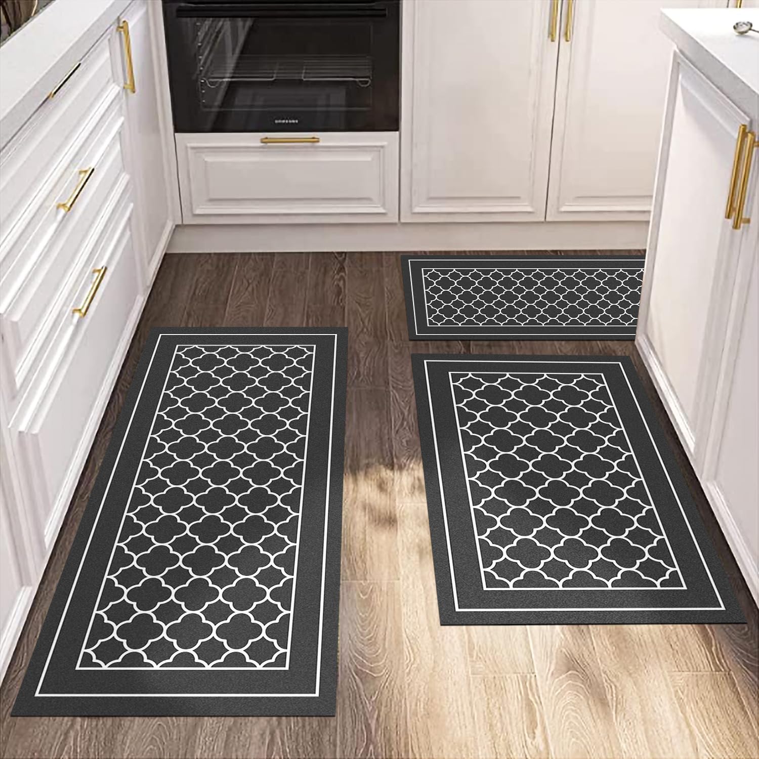 Jinaply Kitchen Rugs Sets 3 Piece with Runner,Farmhouse Kitchen Runner ...